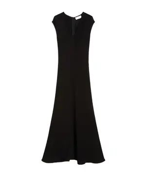Sportmax V-neck Sleeveless Maxi Dress - Black