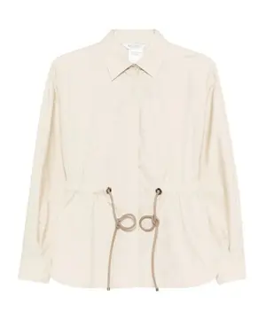 Max Mara Max Mara Tazzina Drawstring Shirt Beige