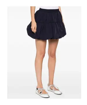 Sea Mirian Bubble-hem Ruffled Mini Skirt