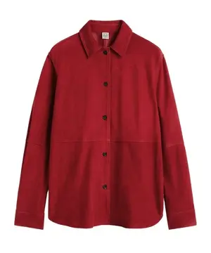 TOTEME Buttoned Suede Overshirt