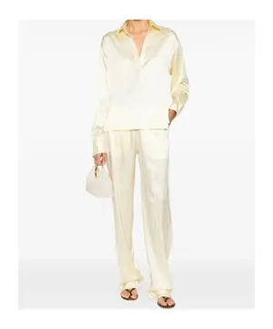 TOM FORD V-neck Long Sleeve Top - White