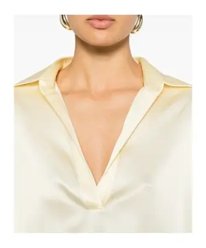 TOM FORD V-neck Long Sleeve Top - White