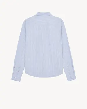 Saint Laurent Cassandre Striped Button-up Shirt