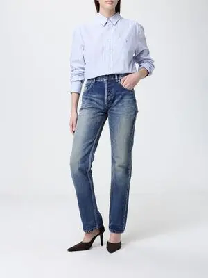 Saint Laurent Cassandre Striped Button-up Shirt