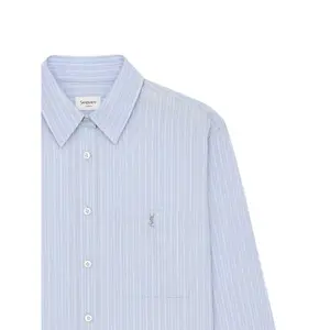 Saint Laurent Cassandre Striped Button-up Shirt