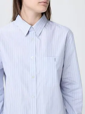 Saint Laurent Cassandre Striped Button-up Shirt