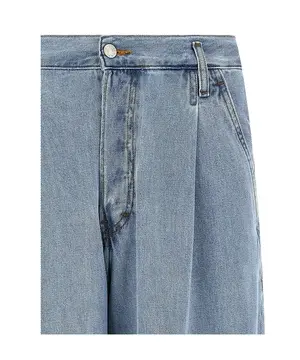 Dries Van Noten Pleated Wide-leg Jeans