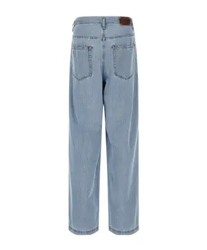 Dries Van Noten Pleated Wide-leg Jeans - Lightblue