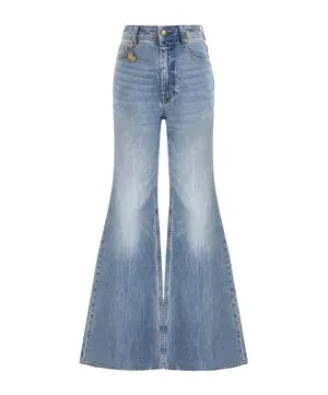 Zimmermann Charm Detail Flared Jeans - Blue