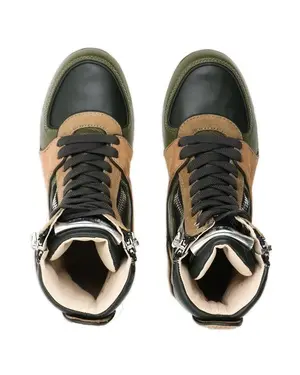 Dolce & Gabbana High-top Leather & Suede Sneakers