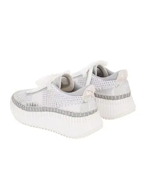 Chloé Nama Lace-up Sneakers - Silver-gray