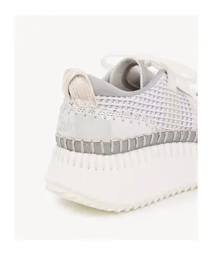 Chloé Nama Lace-up Sneakers - Silver-gray