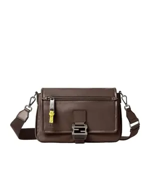 Men's Manhattan Medium Contrast Trim Leather Satchels