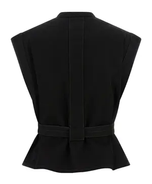 LEMAIRE Belted Chasuble Vest - Black