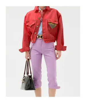 Versace Oversized Denim Jacket With Medusa Hardware