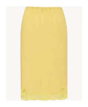 Saint Laurent Laced Half-slip Skirt - Jaune