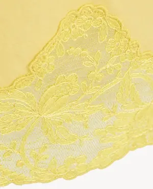Saint Laurent Laced Half-slip Skirt - Jaune