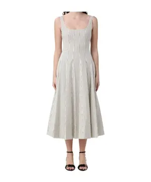 Staud Sleeveless Striped Shirtdress