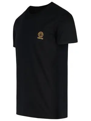 Versace Medusa-print Cotton T-shirt - Black