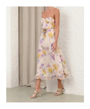 Zimmermann Luna Ruffle Midi Dress