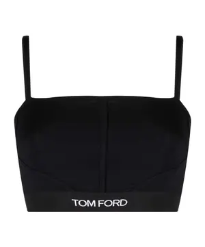 TOM FORD Logo Strap Bralette - Black