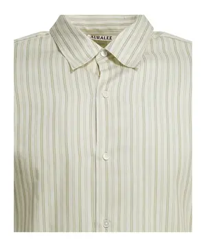 Auralee Striped Long Sleeve Shirt