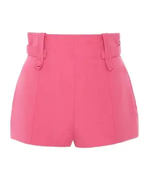 Chloé Button-detail Buckled-strap Mini Shorts - Raspberry Smoothie Color