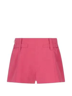 Chloé Button-detail Buckled-strap Mini Shorts - Raspberry Smoothie Color