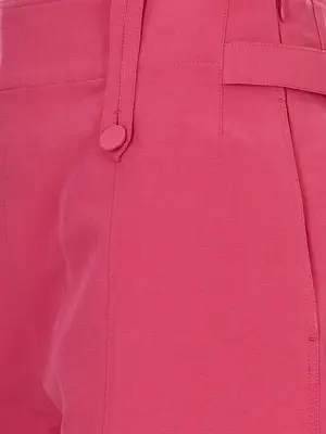 Chloé Button-detail Buckled-strap Mini Shorts - Raspberry Smoothie Color