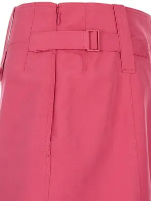 Chloé Button-detail Buckled-strap Mini Shorts - Raspberry Smoothie Color