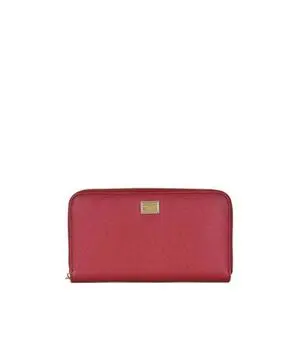 Dolce & Gabbana Logo Details Wallet - Red