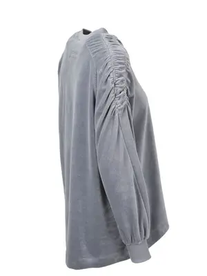 Alberta Ferretti Ruched Chenille Sweatshirt