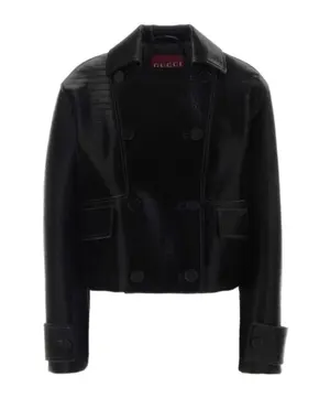 Gucci Double Breasted Leather Jacket