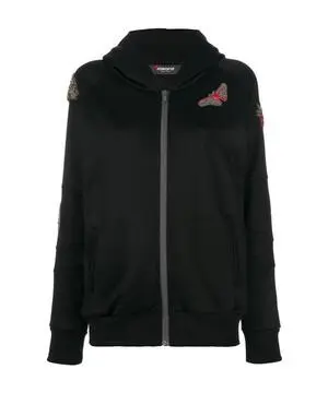 JO NO FUI Embellished Hooded Zip-up Jacket
