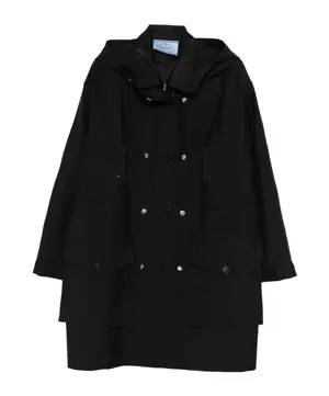Prada Button-up Hooded Jacket