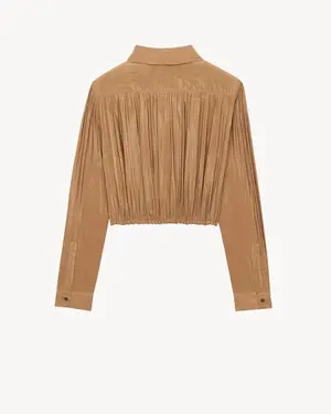 Saint Laurent Lavallière Blouse - Caramel