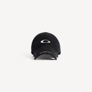 Balenciaga Embroidered Fleece Baseball Cap - Black