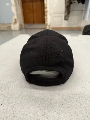 Balenciaga Embroidered Fleece Baseball Cap - Black