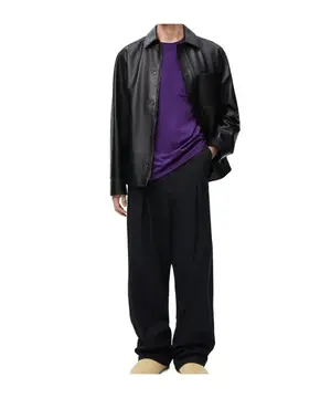 Loewe Logo Debossed Overshirt - Black