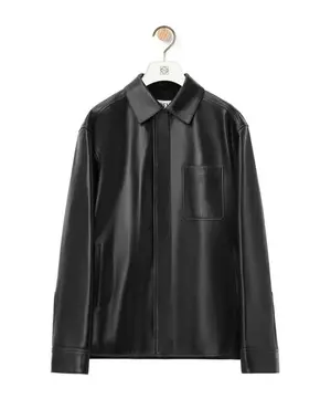 Loewe Logo Debossed Overshirt - Black