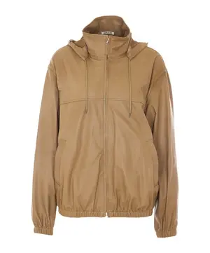 Auralee Long-sleeved Leather Jacket