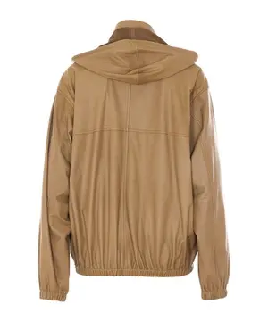 Auralee Long-sleeved Leather Jacket