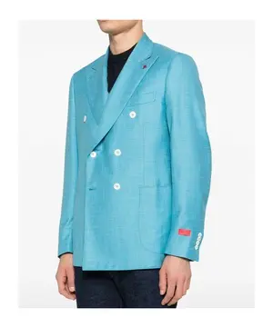 Isaia Long-sleeved Double-breasted Blazer