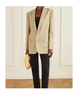 Saint Laurent Single-breasted Notched Lapel Blazer - Light Brown