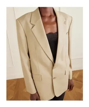 Saint Laurent Single-breasted Notched Lapel Blazer - Light Brown