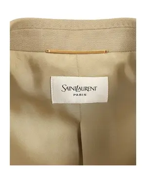 Saint Laurent Single-breasted Notched Lapel Blazer - Light Brown