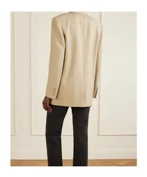 Saint Laurent Single-breasted Notched Lapel Blazer - Light Brown