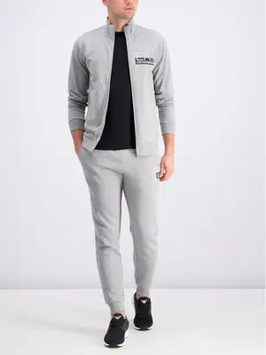 EA7 Logo Collar Zip-up Jacket