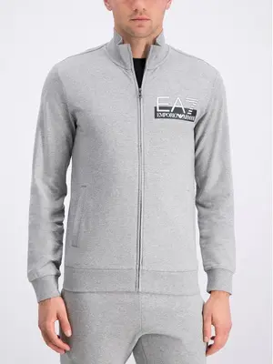 EA7 Logo Collar Zip-up Jacket