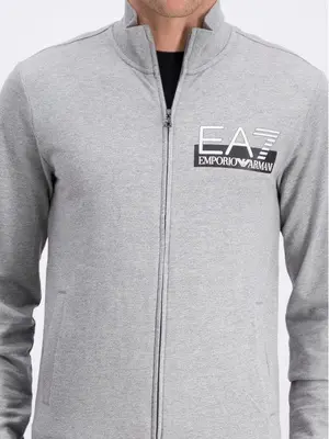 EA7 Logo Collar Zip-up Jacket